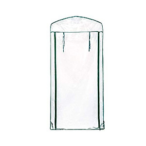 Worth Garden Replacement Cover for 4 Tier Mini Greenhouse - Applicable Size 75'' H x 27'' L x 19'' W - with Roll-Up Zipper Door - Clear Cover Only - G303B00