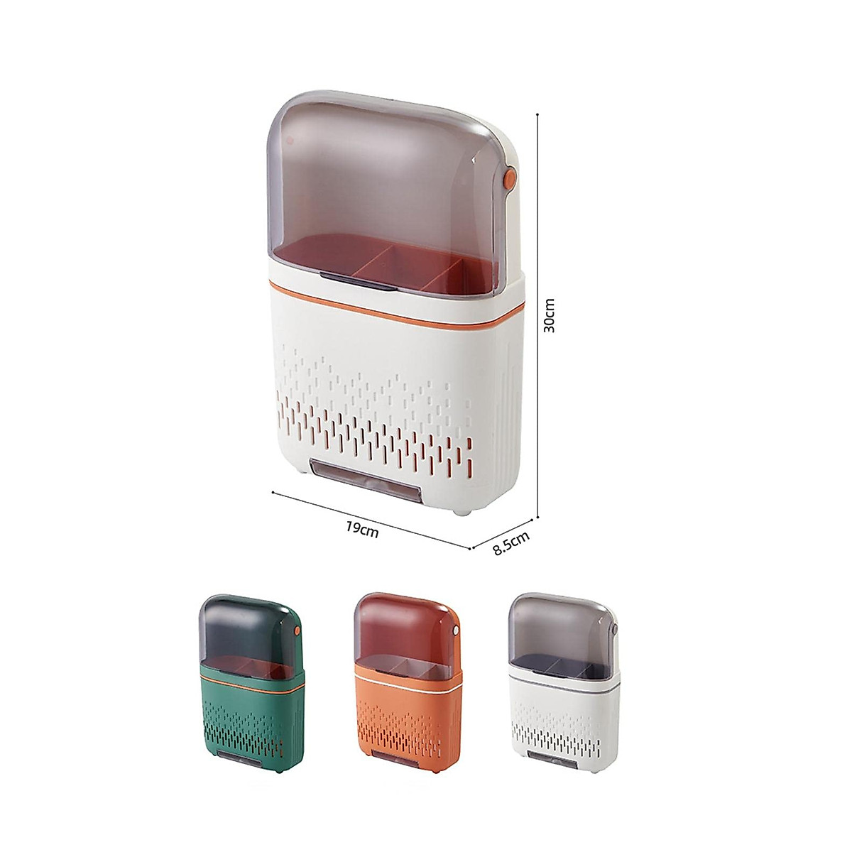 Crosslands Wall Mounted Multifunctional Spoon Fork Chopstick Storage Holder Box Tableware Shelf Organazation Rack Cutlery Drain Rack Organizer Case for Kitchen,Storage Holder-Green