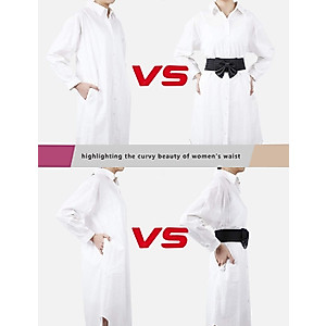 YALEMEI Women Cute Bow Wide Elastic Waist Belt - Adorable Dress Accessory (XXL)