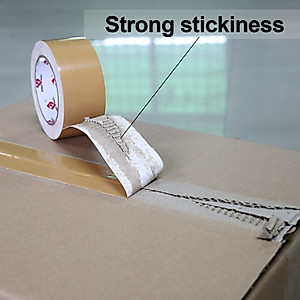 BOMEI PACK 2 Pack Tan Beige Duct Tape Heavy Duty,9 Mil Thickness,2 Inches x 30 Yards,Flexible,No Residue,Waterproof and Tear by Hand,Multi-Use for Indoor & Outdoor Repairs