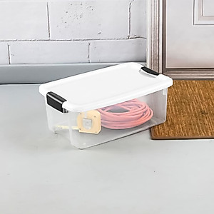 STERILITE 19848006 Ultra Storage Tote with Titanium latches, 18 Quart