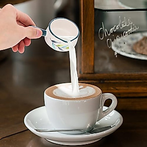 Veemoon Ceramic Milk Cup Coffee Warmers Chocolate Melter Pot Butter Melting Pot Cheese Pot Small Soup Pot Small Dipping Bowls Ceramic Sauce Pan Mini Ceramic Saucepan Mini Sauce Pan Enamel