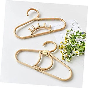 CIYODO Baby Hangers Baby Hangers Rattan Wall Shelf Hanger Kids Nursery Clo Rattan Clothing Toddler for Dress Shirt Infant Decorative Kid Clothes Baby's Baby Organizer Kids Hangers Kids Hangers