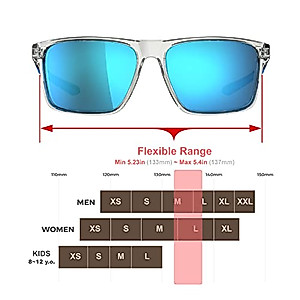 EAZYRUN ER00 P1A HD retangle Sky blue Polarized Driving Sunglasses for Women Men