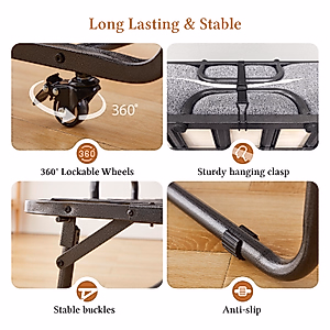 AbyssZen Twin Size Folding Bed with Mattress, 75" x 38" Rollaway Bed, Guest Bed Foldable for Adults, Portable Extra Bed with Memory Foam Mattress, Space-Saving Fold Up Bed for Easy Storage