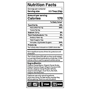 Treehouse Originals Organic Hot Chocolate | 72% Cacao Peruvian Dark Chocolate | Gluten-Free, Soy-Free, Hot Cocoa Mix | 1.2 oz (Coconut, 10 Pack)