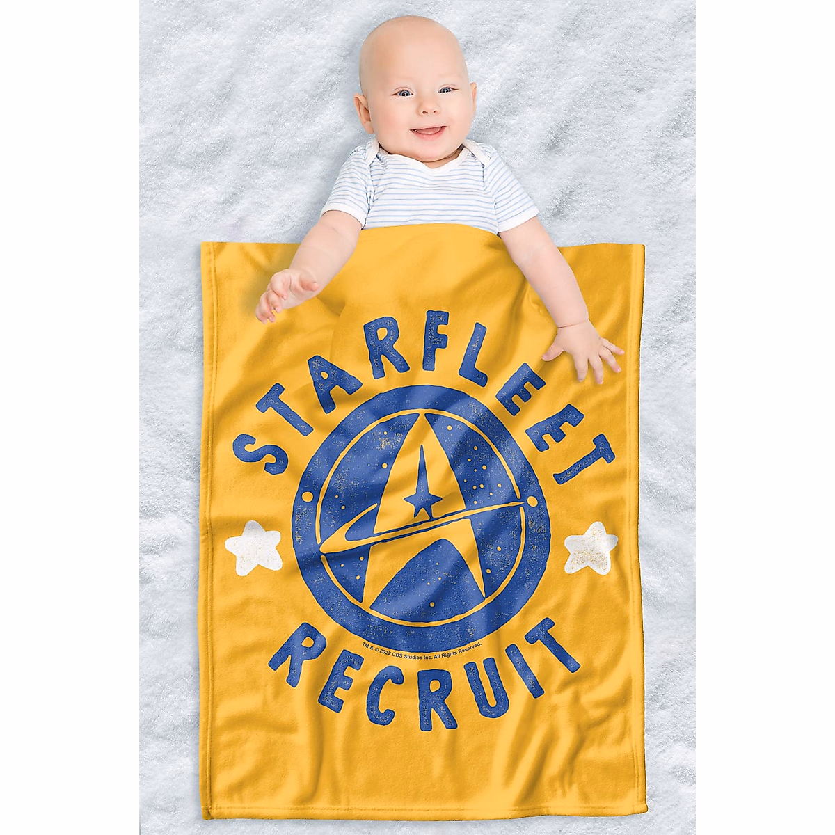 LOGOVISION Star Trek Lightweight Baby Blanket, 30"X40", Recruit Stamped Unisex for Infants Girls & Boys