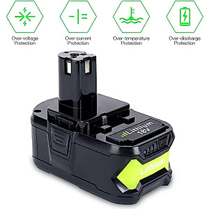 LALAFO 18V 6.0Ah P108 Battery Replacement for Ryobi ONE Plus 18Volt Lithium-Ion Batteries P102 P103 P104 P105 P107 P108 P109 Compatible with Ryobi One+ Battery Cordless Power Tools