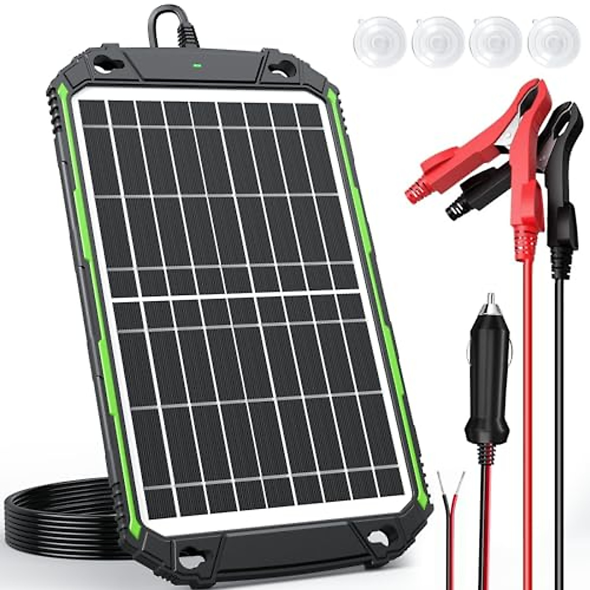 Sun Energise 13W 12V Solar Battery Charger Maintainer PRO, Built-in Smart MPPT Charge Controller, Waterproof 12 Volt Solar Panel Trickle Charging Kits for Car Auto Boat RV Marine Trailer Camper