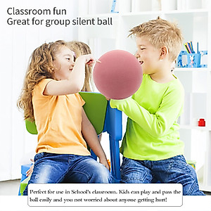 BUHOET 7-Inch Uncoated High Density Foam Ball-for Over 3 Years Old Kids Foam Sports Balls-Soft and Bouncy, Lightweight and Easy to Grasp Foam Silent Balls are Safe for Younger Children(Rose Purple)
