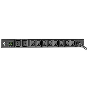 Tripp Lite PDU Metered 8 C13 2 C19 3.2/3.8kW 208/240V L6-20P 6ft Cord 1URM (PDUMH20HVL66)
