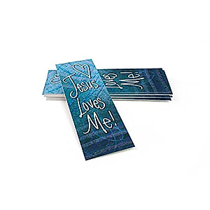 Jesus Loves Me, Ephesians 3:18, Bulk Pack of 25 Christian Bookmarks for Kids, Childrens Bible Verse Book Markers, Sunday School Prizes with Memory Verses, Scripture Gifts for Kids & Youth