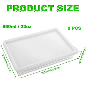 8 Pack Bacon Keeper for Refrigerator, Deli Meat Saver Container with Airtight Lid, Cold Cuts Cheese Holder for Fridge Food Refrigerator Storage Box, Christmas Cookie