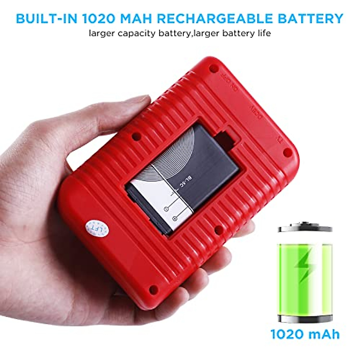 Handheld Game Console, Kyadeys Portable Retro Game Console with 500 Classical FC Games,3.0-Inches Display,Built-in 1020mAh Rechargeable Battery Support for Connecting TV and Two Players (Red)