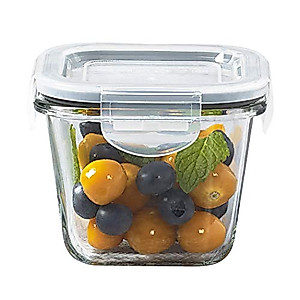 Mason Craft & More V1534 Food Storage container, 8PC SQ MINI, Clear