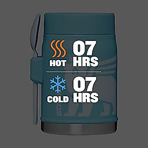 Stanley Heritage Insulated Food Jar for Kids (8 and Above) with Spork, 14oz Stainless Steel Kids’ Lunch Box, Dishwasher Safe and BPA-Free