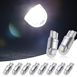 Hawyet 10 PCS Universal Car License Plate Light, 10MM x 25MM Car Bright LED T10 Width Light, Super Bright LED Car Bulb, Compatible with Most Car Models (White)