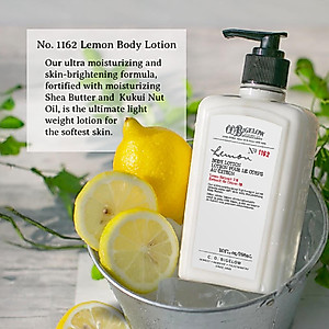 C.O. Bigelow Lemon Body Lotion No. 1162, Moisturizing Lotion for Dry Skin, Hands & Body with Shea Butter & Kuki Nut Oil, Lemon Scented, 10 fl oz