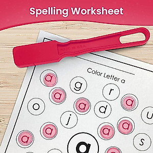 MR CHIPS Made in USA Upgraded Bingo Magnetic Wand & 200 Pieces ¾ Inch Pink Plastic Chips with Metal Rings - Support American Job