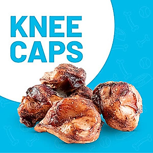 Sitka Farms Premium Beef Knee Caps Smoked Dog Bones | Long Lasting Dog Treats for Aggressive Chewers  |  Free Range - Grass Fed Beef Cattle | for Small - Large and Medium Breed Dogs | (25 Count)