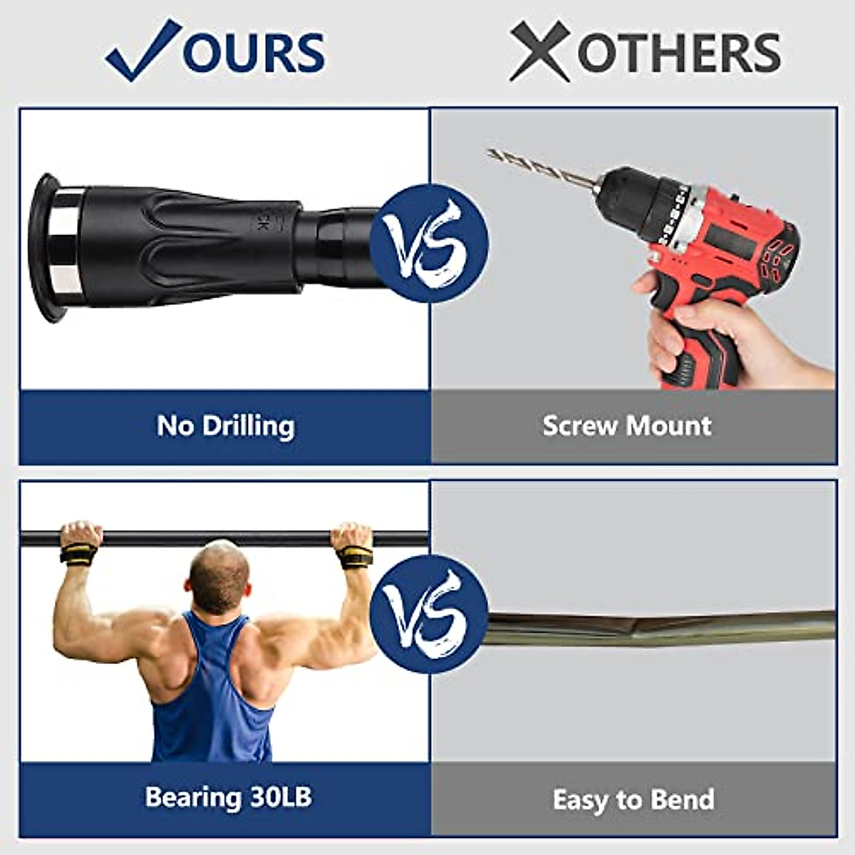 Closet Rod for Hanging Clothes,31 to 46 Inch Adjustable Heavy Duty Matte Black Tension Rod for Wardrobes, Laundry Room, Shoe Cabinets