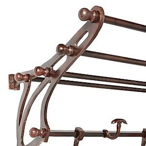 Deco 79 Wall Shelf, 43" L x 18" W x 11" H, Brown