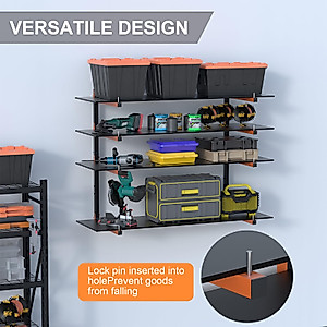 Olgsibb Lumber Storage Rack, [2024 Upgrade] Folding Lumber Rack Wall Mount, Heavy Duty Metal 8 Level-32 Inch Wood Storage Rack for Garage Storage Organization