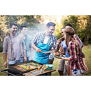 Stanbroil Metal Spatula and Bench Scraper Set for Cast Iron Griddle, Commercial Grade Stainless Steel Flat Top Grill Utensils, Set of 4