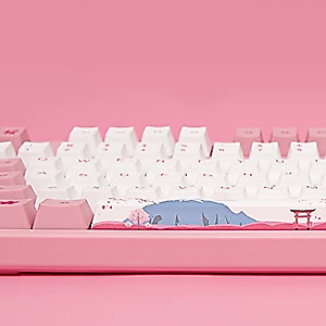 Akko TKL Wired Gaming Mechanical Keyboard, Programmable with OEM Profiled PBT Dye-Sub Keycaps and N-Key Rollover, 3087 Tokyo 87-Key Pink Keyboard for PC/Laptop/Mac (Akko 2nd Gen Orange Tactile Switch)