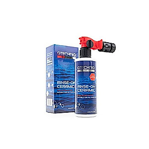 Gtechniq Marine Rinse-On Ceramic with Hose Attachment, Protective Marine Ceramic Coating for Gelcoat, Topcoat, Glass, Metal, Plexiglass, Repels Dirt and Water, 4 x 500ml - 3 Months Protection