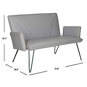 Safavieh Home Collection Johannes Mid-Century Modern Antique Brown Settee