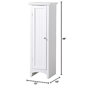 American Furniture Classics 25501 OS Home and Office One Door Tall Storage Pantry, Large, White, 1 Pantry