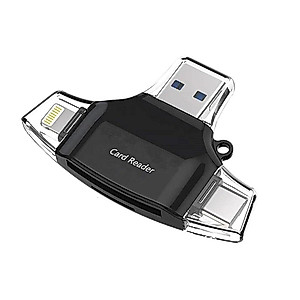 BoxWave Smart Gadget Compatible with Onyx BOOX Tab X - AllReader SD Card Reader, microSD Card Reader SD Compact USB - Jet Black
