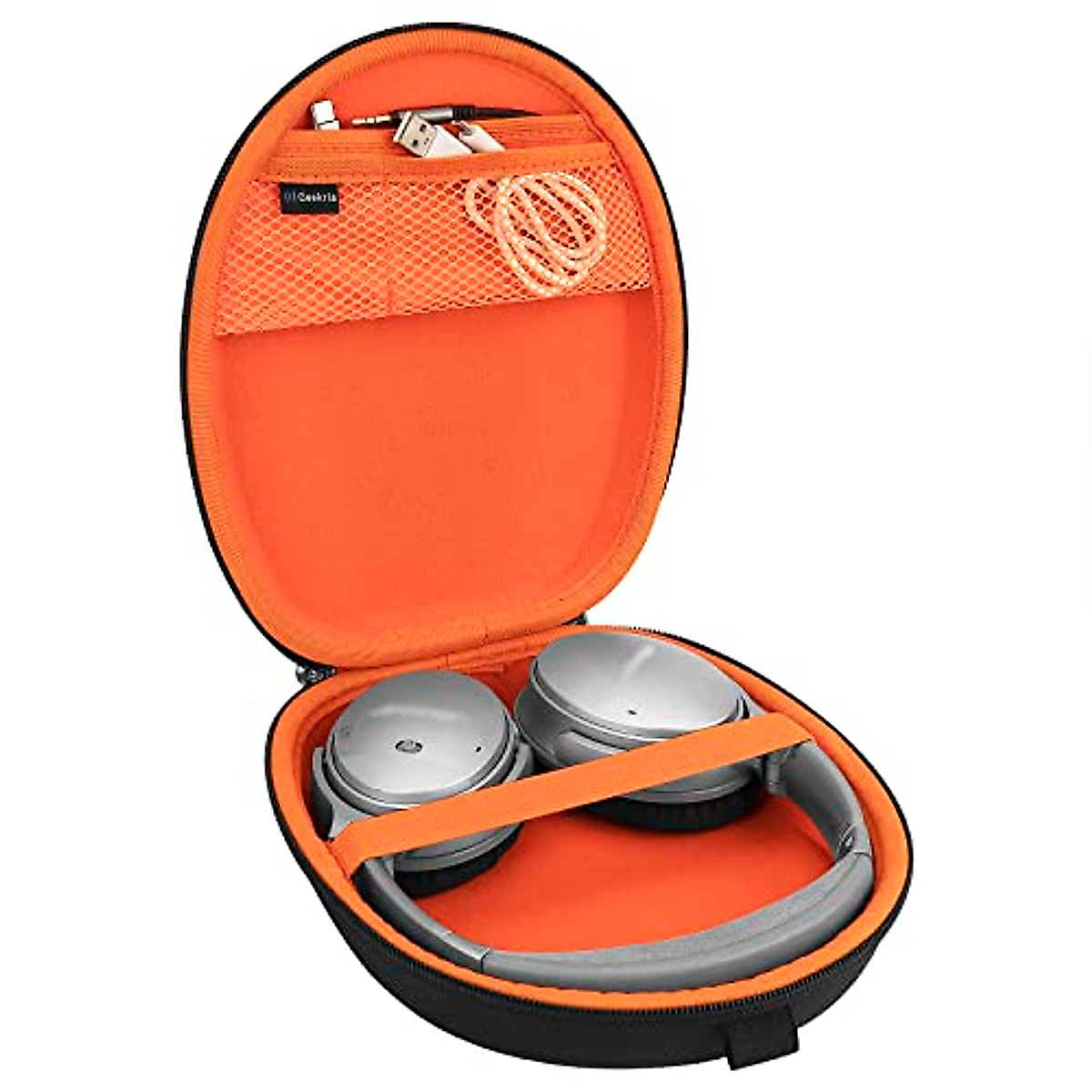 Geekria Shield Case Compatible with Bose Noise Cancelling Headphones NC700 Headphones, Replacement Protective Hard Shell Travel Carrying Bag with Cable Storage (Black)