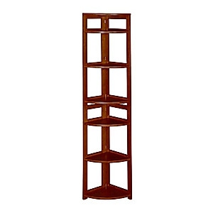Regency Flip Flop 67-inch High Corner Folding Bookcase- Cherry