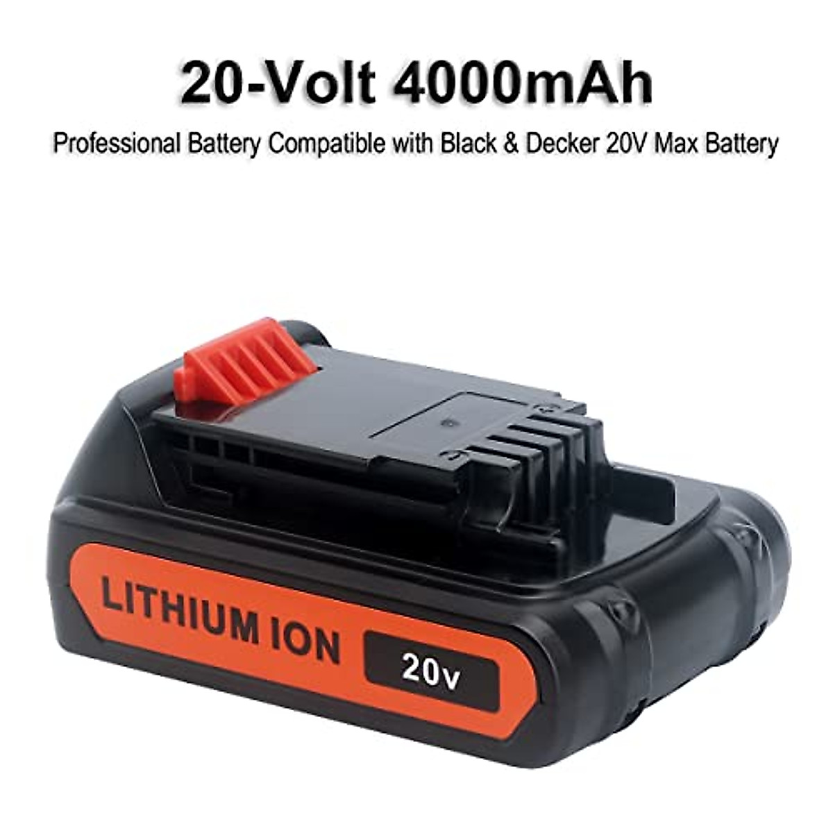 Biswaye 2-Pack 4.0Ah 20V Lithium Battery LBXR20 Compatible with Black and Decker 20V MAX Battery LBXR2520 LBXR2020 LB2X3020 LBX20 LB2X4020 LBX4020 and LST522 LHT2220 LST300 20V Max Tools