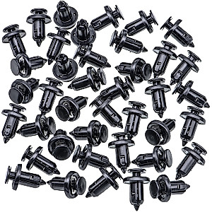 Rexka 40pcs Bumper Fender Grille Splash Shield Clips 91506-S9A-003 Stem Length 16 mm Compatible with Honda Acura Accord Civic CR-V Odyssey MDX RDX TSX TL ILX