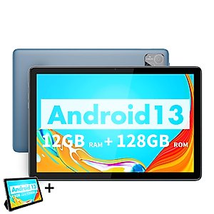 VOLENTEX Tablet,10.1 inch Android 13 Tablet, 12GB+128GB 1TB Expand, Octa-core with sim Card Slot, Wi-Fi+4G LTE Cellular, 1280 * 800 IPS Screen, 5+8MP Daul Camera, 8000mAh Battery (Gray)