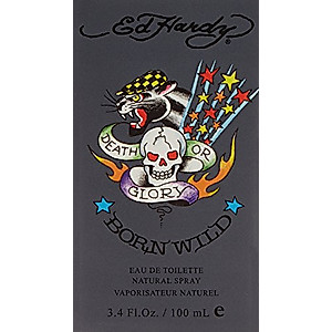 Ed Hardy Born Wild Eau De Toilette Spray for Men, 3.4 Ounce
