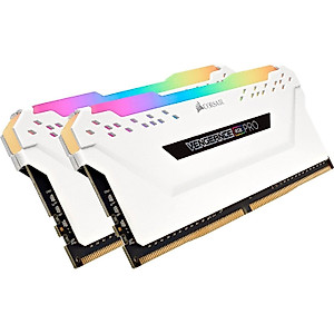 Corsair Vengeance RGB Pro 32GB (2x16GB) DDR4 3200 (PC4-25600) C16 Desktop memory – White (CMW32GX4M2E3200C16W)