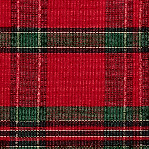 DII Farmhouse Christmas Plaid Dining Table & Kitchen Décor, Holiday Placemat Set, 13x19, Red & Green, 6 Count