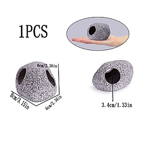 XXYXXY Aquarium Cave Decoration, Rock Cave Fish Tank Decoration for Breeding Shelter for Baby Betta Fish Cichlid Shrimp Play Hidden Rest Hut Handmade (8CM-1PCS)