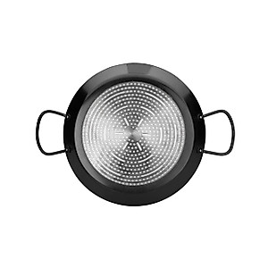 IBILI Non-Stick Cast Aluminum Paella Pan Skillet Suitable for All Cooking Methods Induction Great for Camping and Outdoor Cooking, Made in Spain (16.5 Inches)