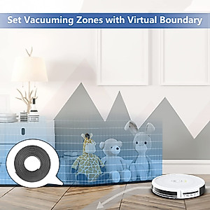 Asuka Robot Vacuum Cleaner S1 - Quite Robotic Vacuum Cleaner No-Go Areas 2000Pa Slim Design Robot Vacuums Carpets Boost Intellect Self-Charging Vacuum Cleaner for Pet Hair- White