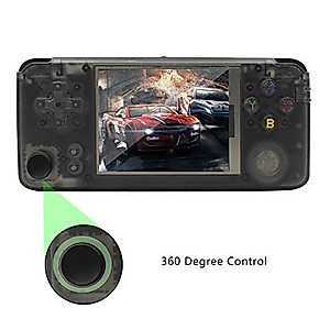 Handheld Game Console ,Retro Game Console OpenDingux Tony System , Built-in 3007 Classic Game Console 3 Inch IPS Screen Portable Video Game Console - Transparent Black