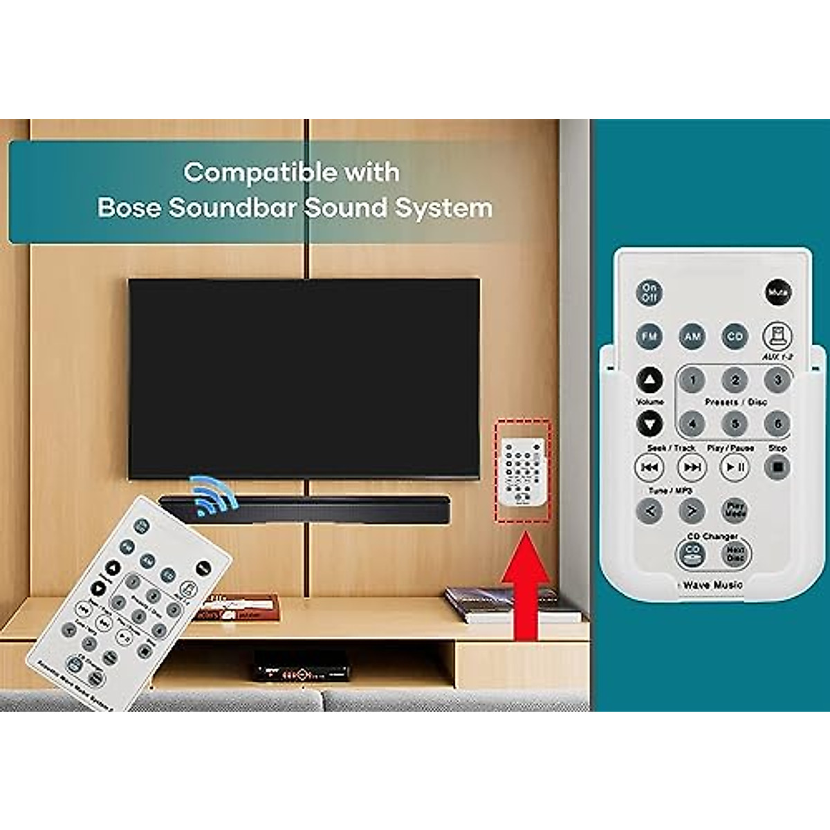 Replacement Remote Control for Bose CD-2000 CD-3000 Acoustic Wave Music System-ii