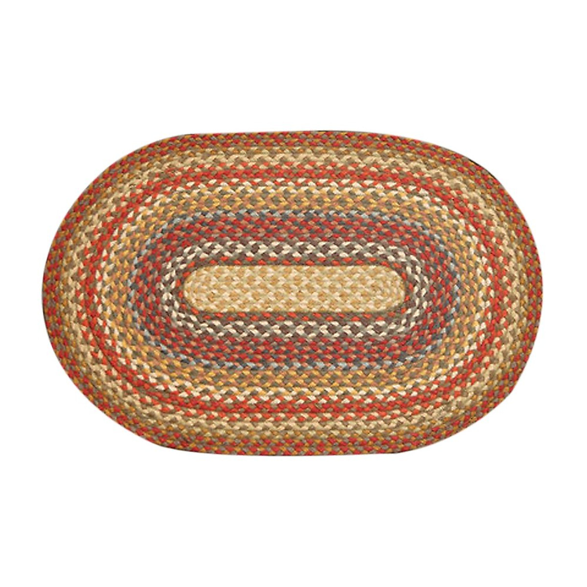 Earth Rugs Oval Rug, 4 x 6', Honey/Vanilla/Ginger