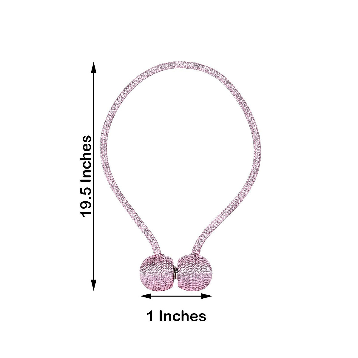 BalsaCircle 2 Pink Magnetic Tie Backs Metal Window Curtains Holdbacks - Wedding Reception Party Home Window Decorations Supplies