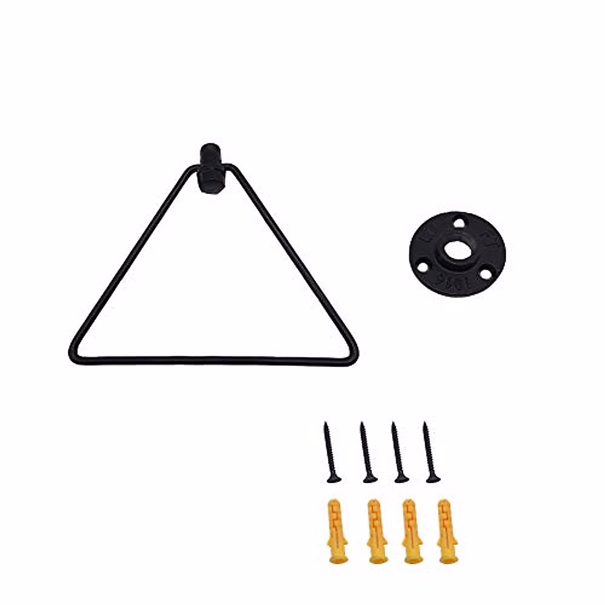 Industrial Triangle Pipe Hand Towel Rack Wall Mounted Towel Holder for Bathroom Kitchen