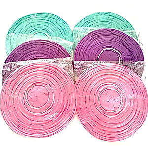 6Pcs Jellyfish Hanging Paper Lanterns Pink Purple Blue for Under The Sea Mermaid Theme Baby Shower Girls Boys Birthday Party, Class Room, Baby Room, Bedroom,Ocean Theme Party Supplies Decorations